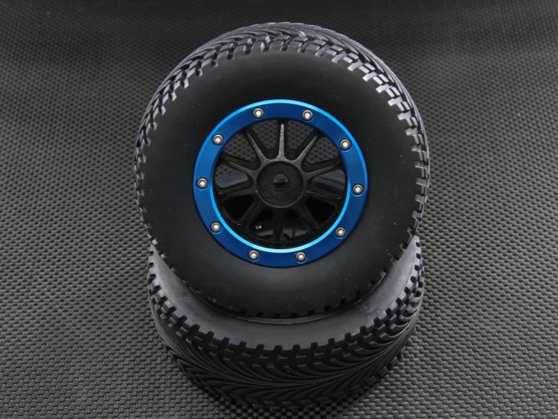 AXIAL RACING EXO NYLON FRONT RIMS FRAME WITH PLASTIC 10 POLES BEADLOCK RIMS (AX8103) - 1PR SET ...